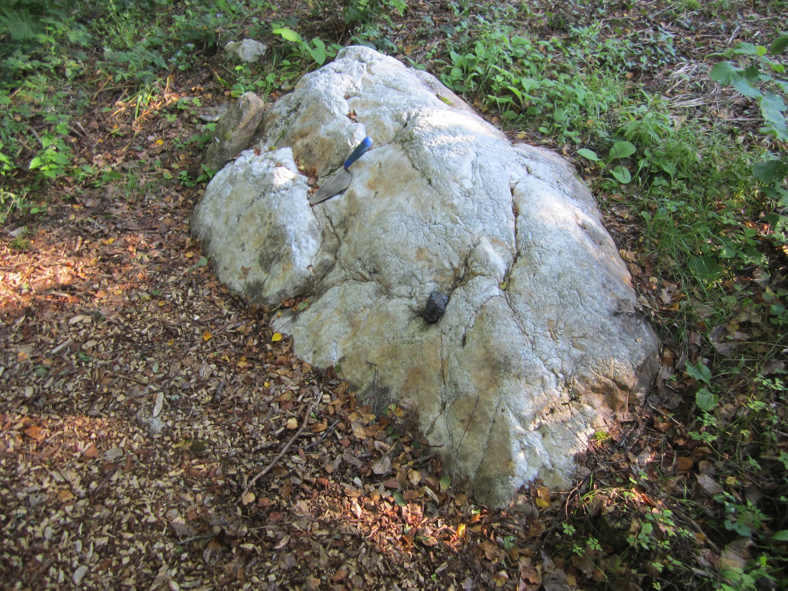 Stonehenge and the Ice Age: Water-worn quartz outcrop at Rhosyfelin Ford