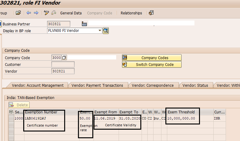 TAN Based Exemption in SAP: TAN Based exemption in S4 HANA & SAP ECC 6