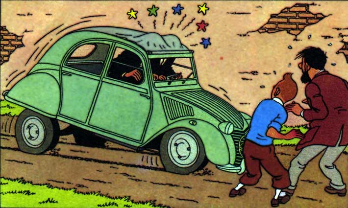 Recuerdos de ayer: Humor, Citroën 2CV en el cómic