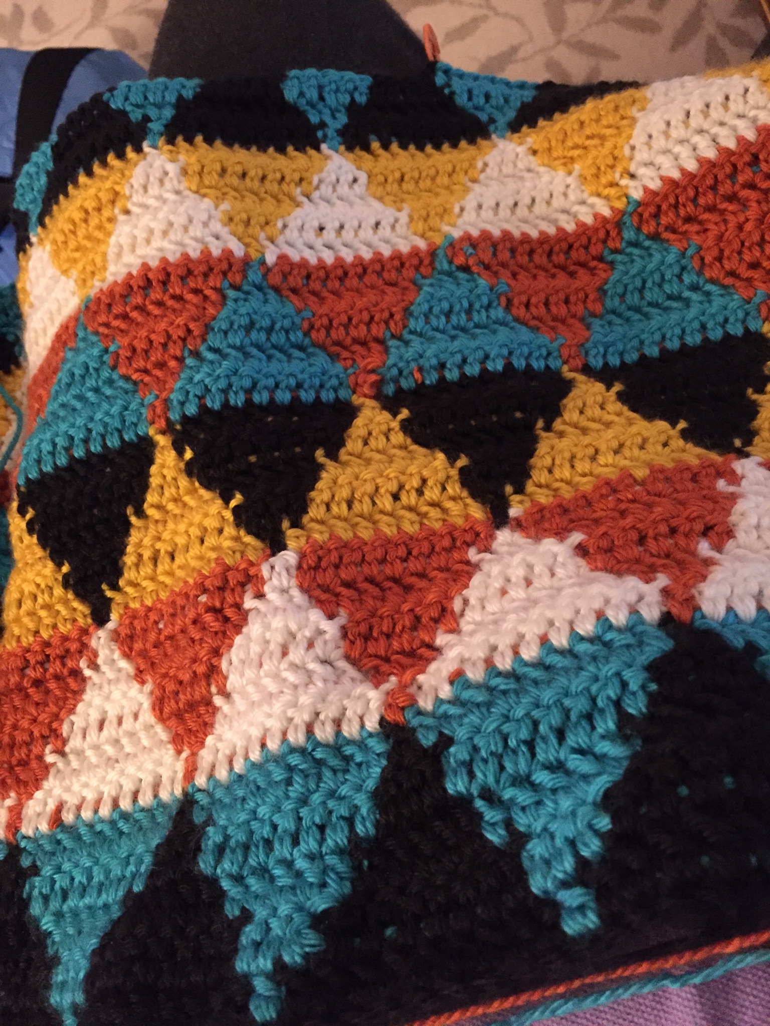Teacup Lane: Crochet Triangle Blanket