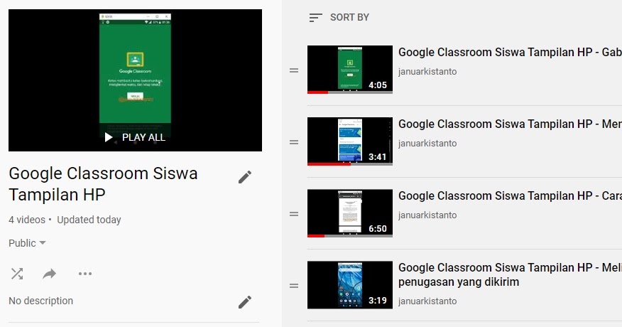 Tutorial Google Classroom Siswa Tampilan HP