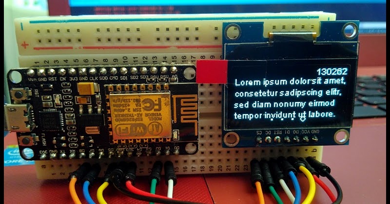 Arduino-er: NodeMCU/ESP8266 + OLED 1.3" 128x64 SPI SH1106, using ...