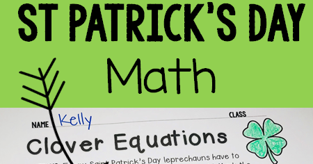 Kelly McCown: Saint Patrick's Day Middle School Math Activities