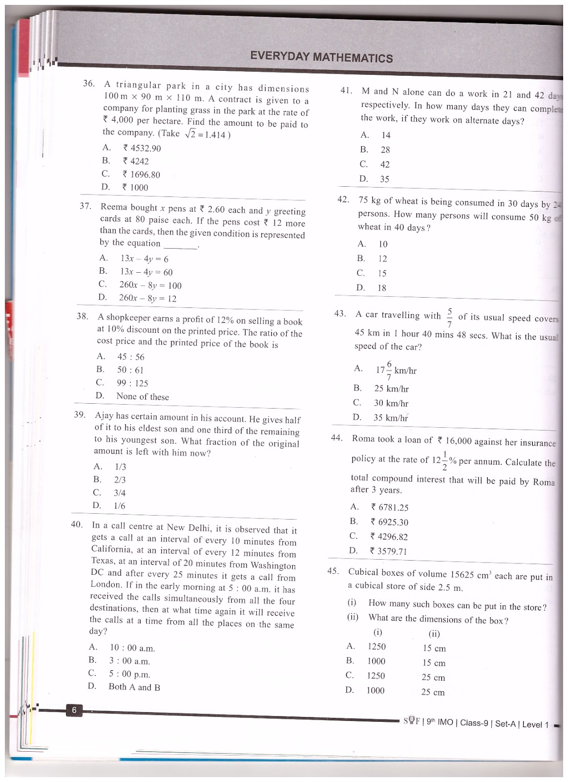 Athreya Kidambi - Kavitha Kidambi: INTERNATIONAL MATH OLYMPIAD - GRADE ...