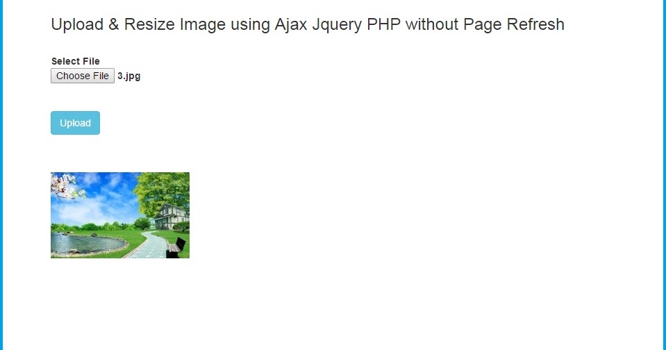 Upload Resize Image Using Ajax Jquery Php Without Page Refresh Webslesson