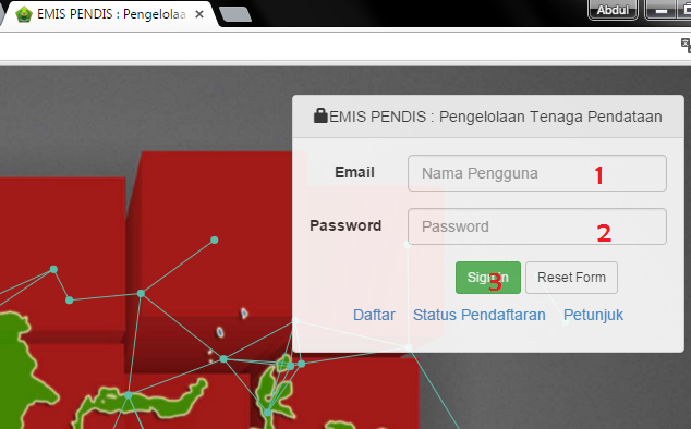 Status Pendaftaran Emis - SMP MTs Pendidikan Menegah