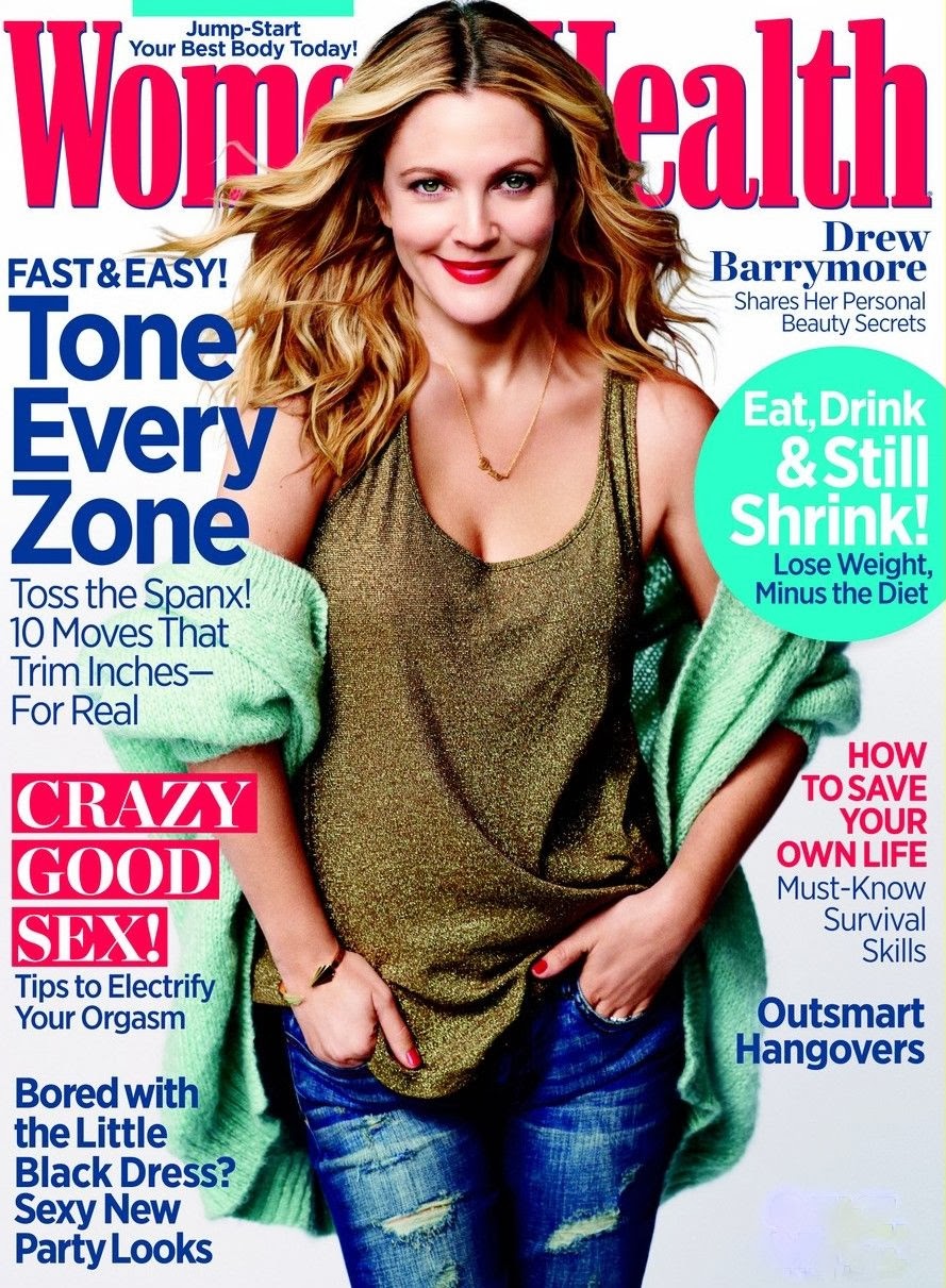 Drew Barrymore Magazine Photoshoot For Women’s Health US Magazine ...