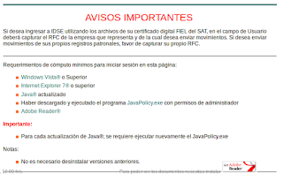 De todo un poco: Configurando IDSE (IMSS Desde Su Empresa) para SUA