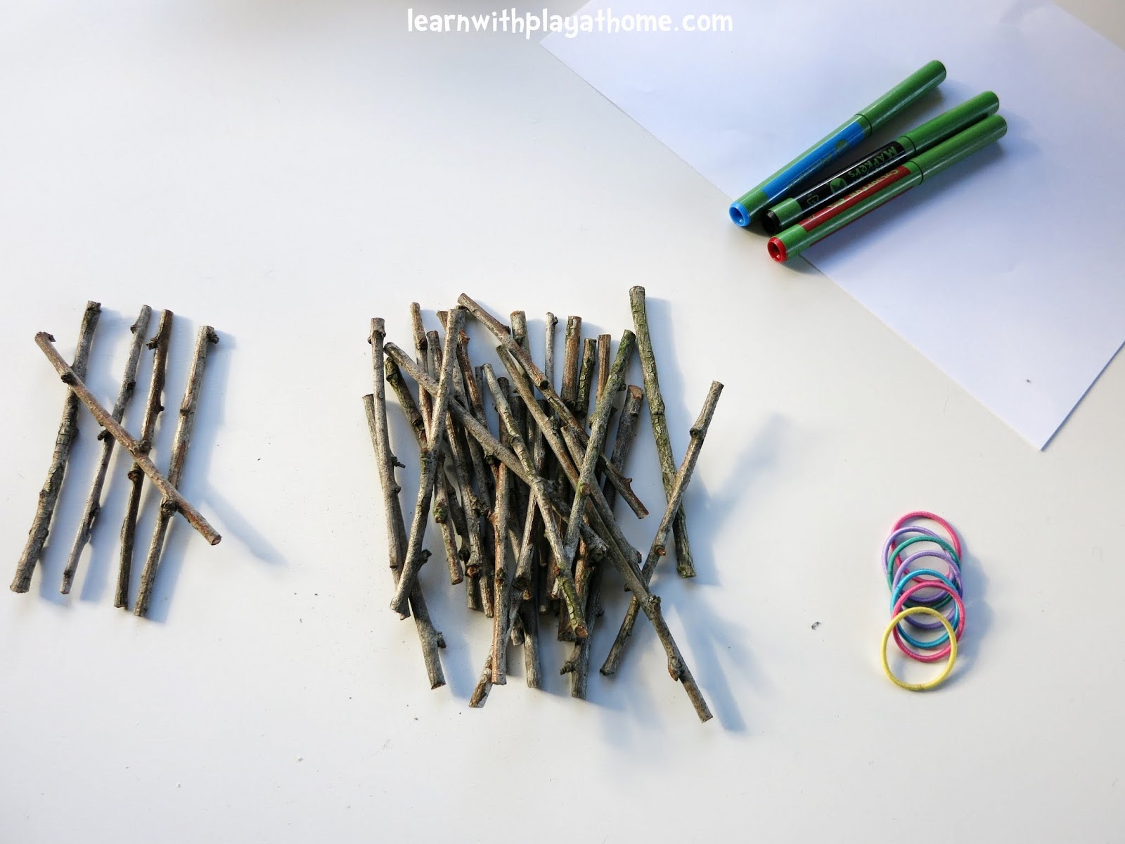 Learn With Play At Home Counting And Grouping With Sticks Playful Maths