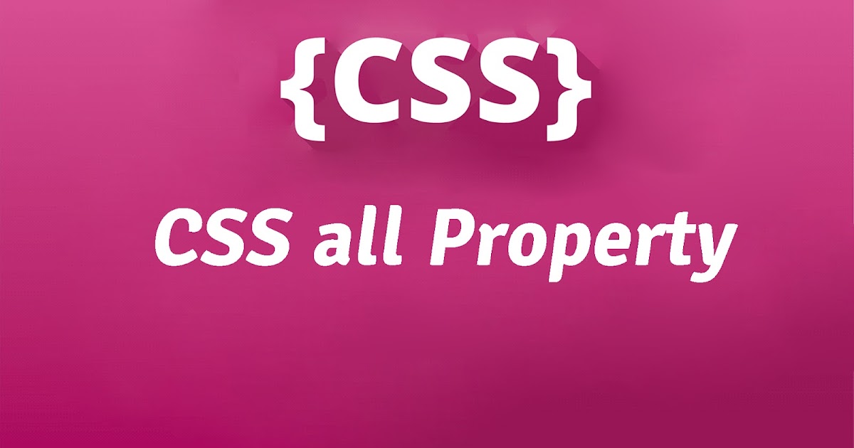 CSS all Property