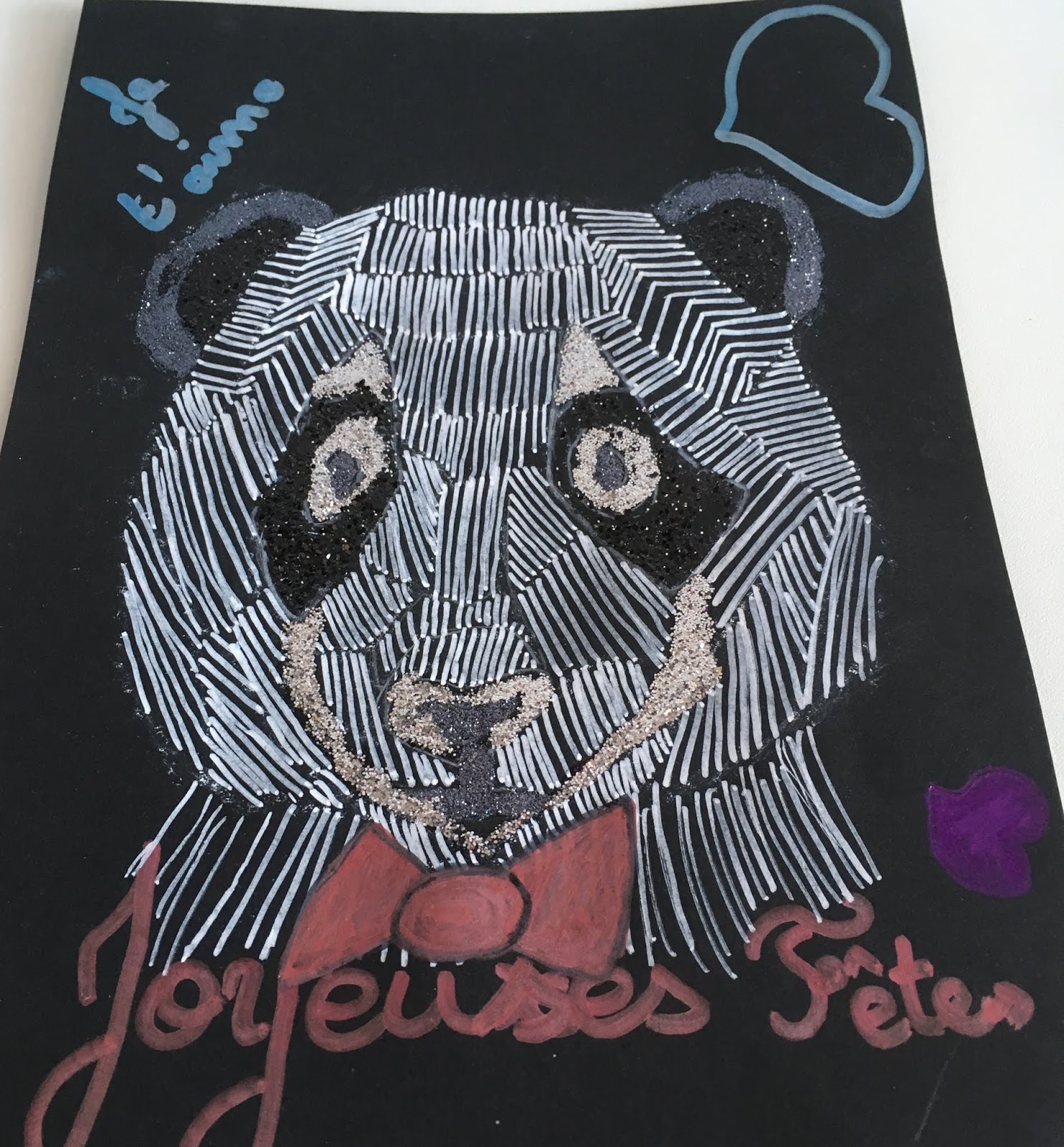 La boite à idées de l' atelier 3B* * *: Panda paillette/graphisme