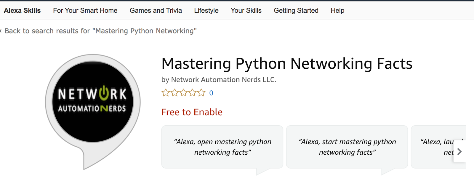 Network Automation Nerds: Fun Alexa Skill for Mastering Python Networking Network Automation Nerds: Fun Alexa Skill for Mastering Python Networking