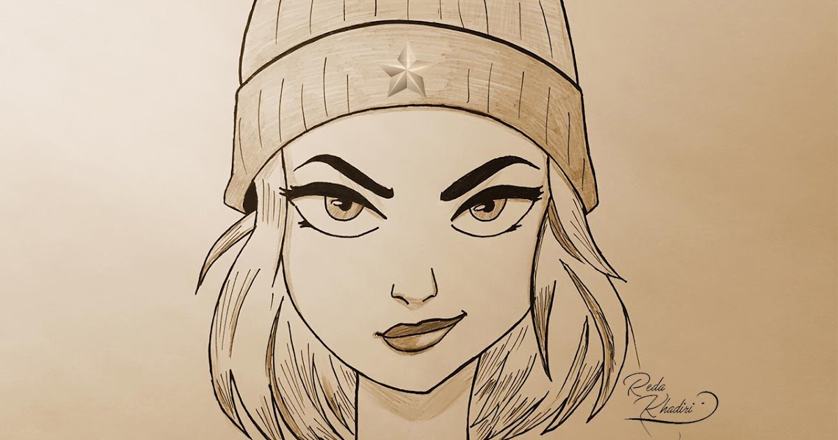 Drawing #40 A Powerfull Girl - Drawing Tutorial / How to draw a girl ...