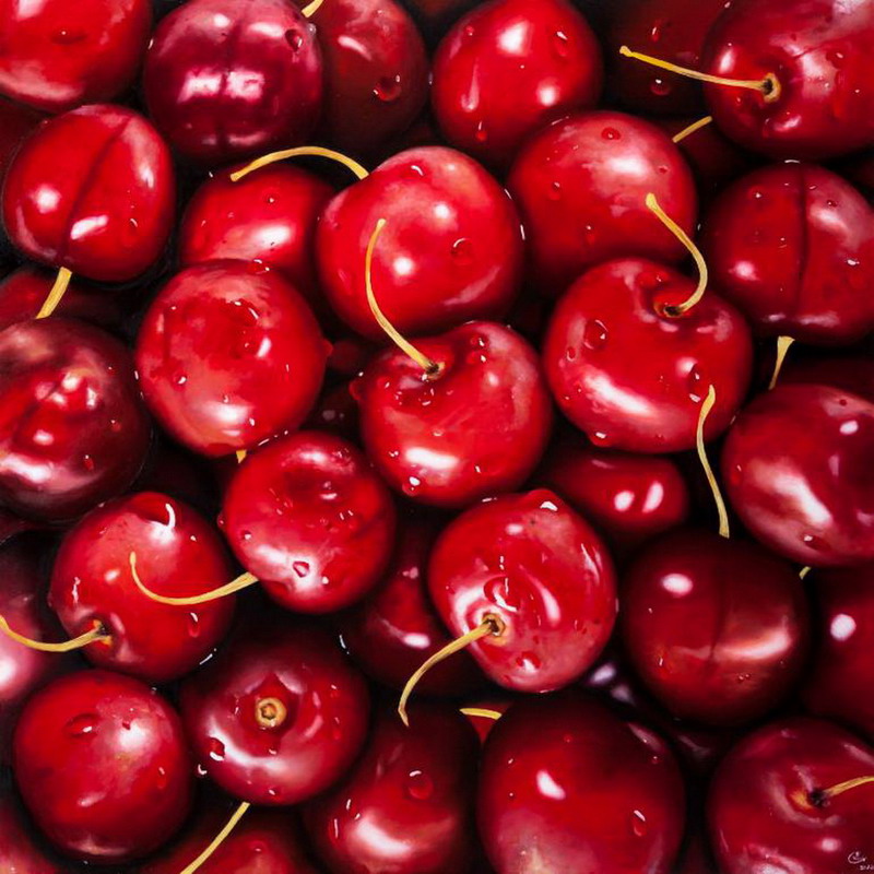 El arte es su máxima expresión : Sorprendentes Cuadros De Frutas Rojas ...