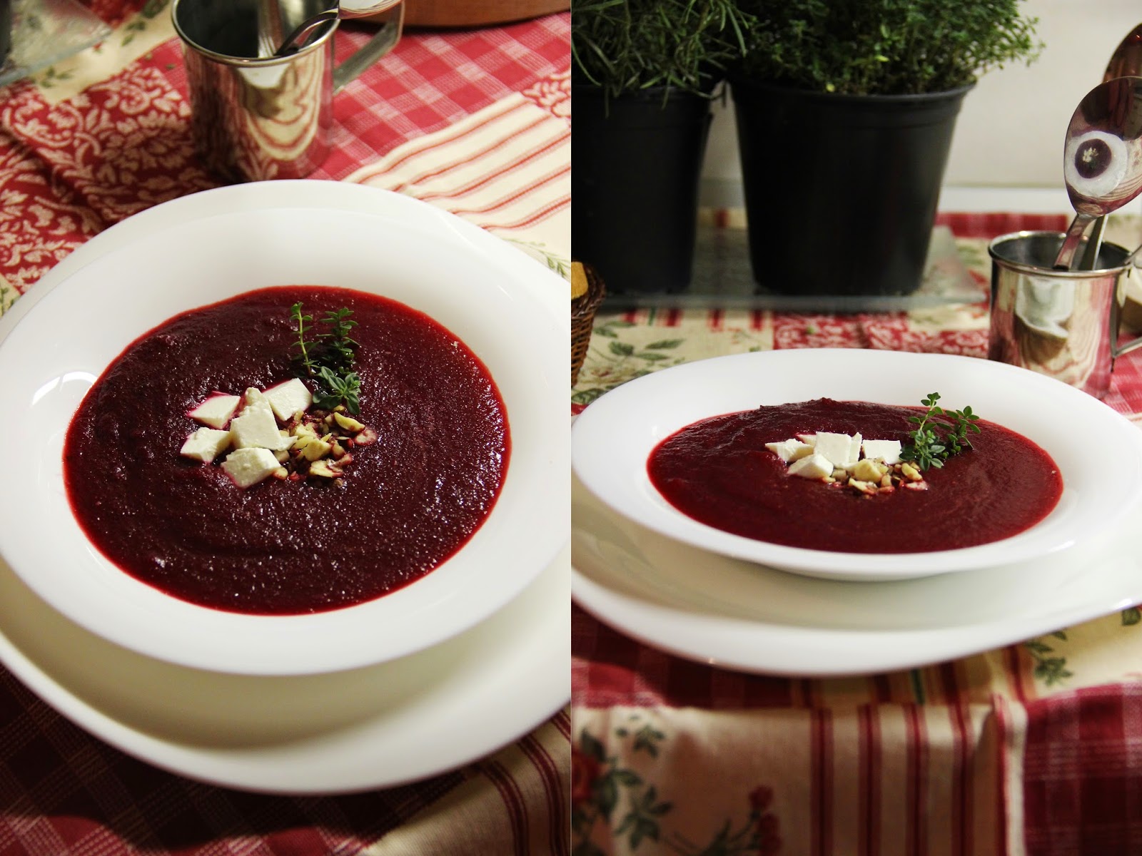 Virtuvės Dienoraštis: Kreminė burokėlių sriuba su baravykais