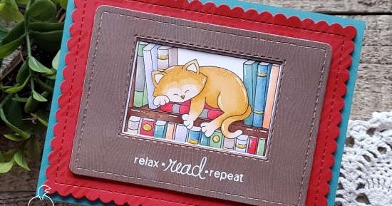Newton's Nook Designs: Relax, Read, Repeat Card by Amanda Wilcox