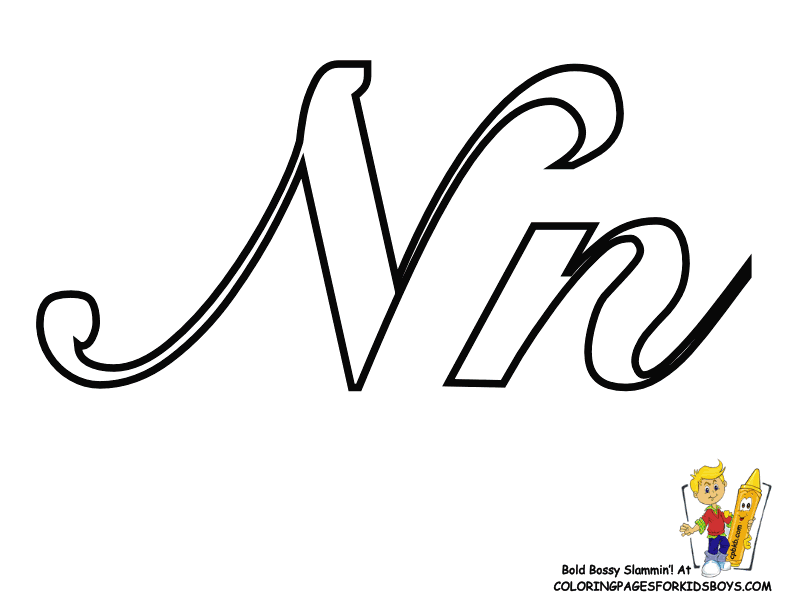 Fancy Cursive Letter N - Birthday Letter