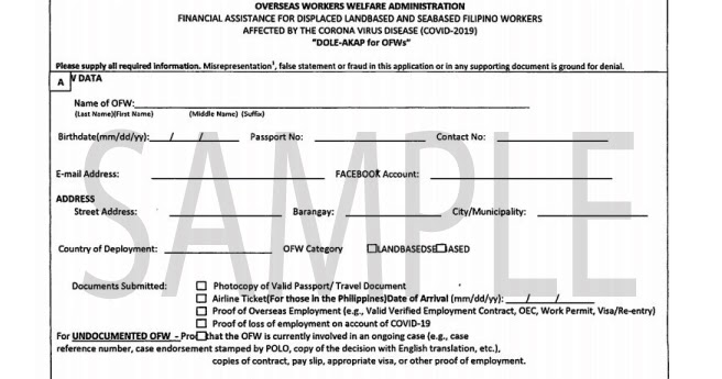 OFW's Assistance Program DOLE-AKAP ~ Alex is my Name