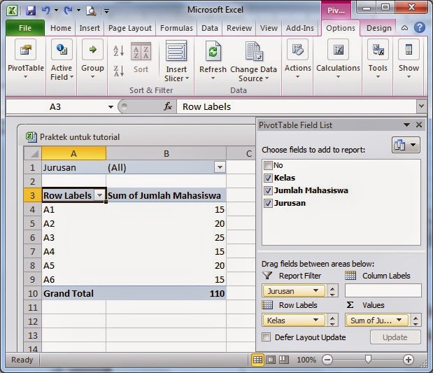 Cara Membuat Pivot Table Untuk Menampilkan Data Pada Microsoft Excel ... Cara Membuat Pivot Table Untuk Menampilkan Data Pada Microsoft Excel ...
