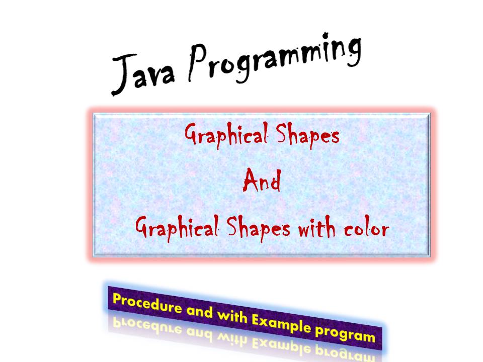Graphical Shapes And Graphical Shapes With Colors In Java Program Rsm Learning To Learn