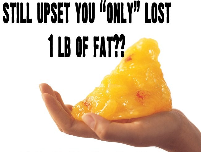 MY HCG DIET RECIPES: What does 1 lb of fat look like? Be SUPER happy ...