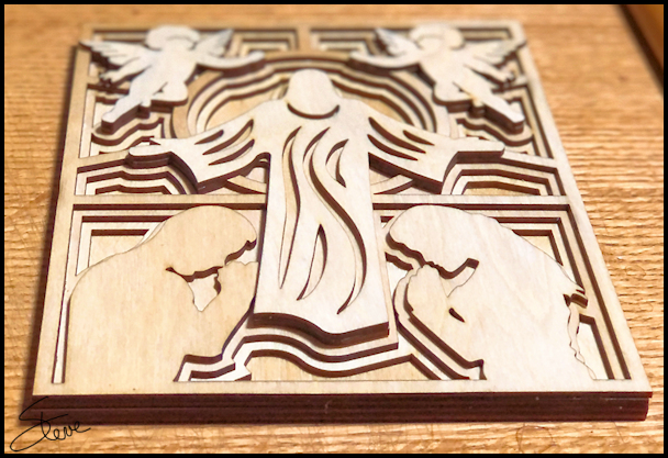 Scrollsaw Workshop: Layered Prayer Plaque Scroll Saw Pattern
