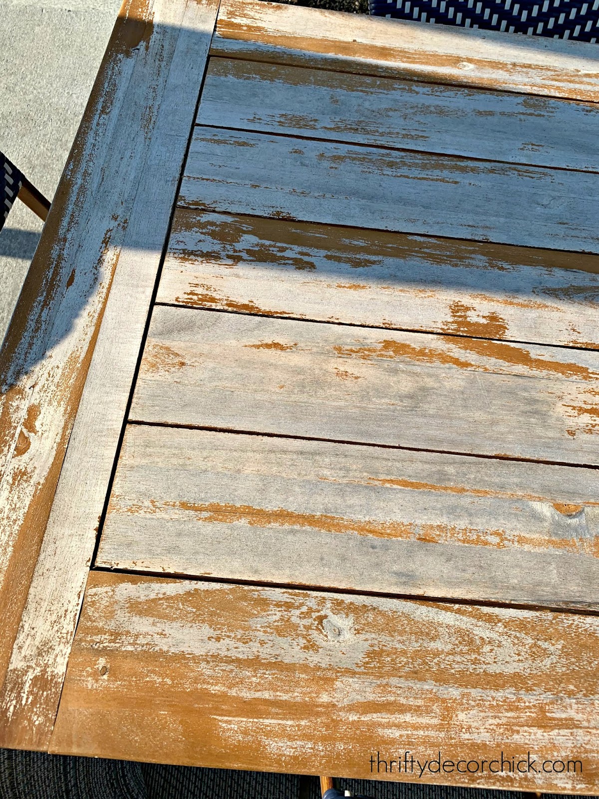 Saving a damaged wood {outdoor} table | Thrifty Decor Chick | Thrifty ...