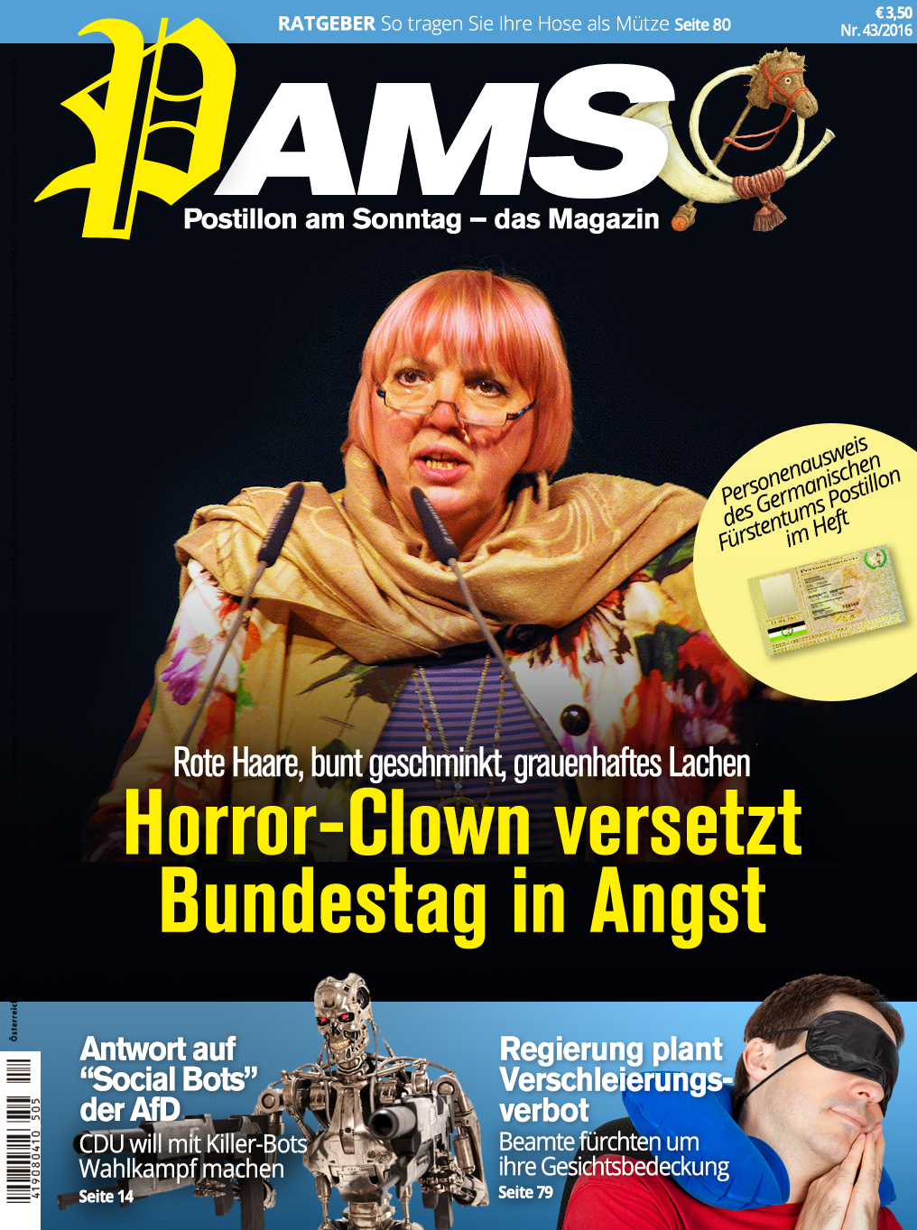 Der Postillon: Morgen neu am Kiosk: Postillon am Sonntag 43/2016