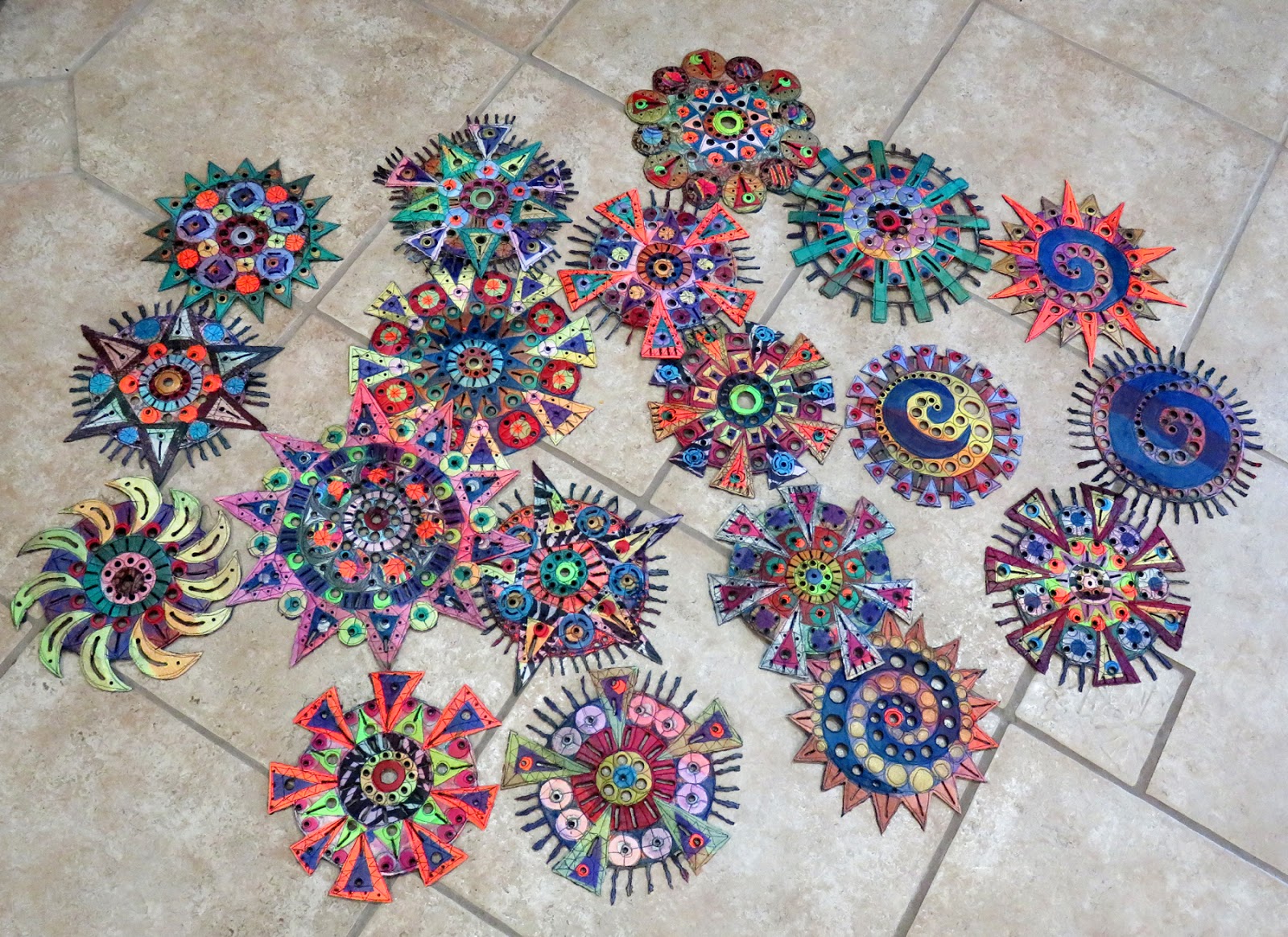 Art In Stitches: Circles ... an public installation-in-progress