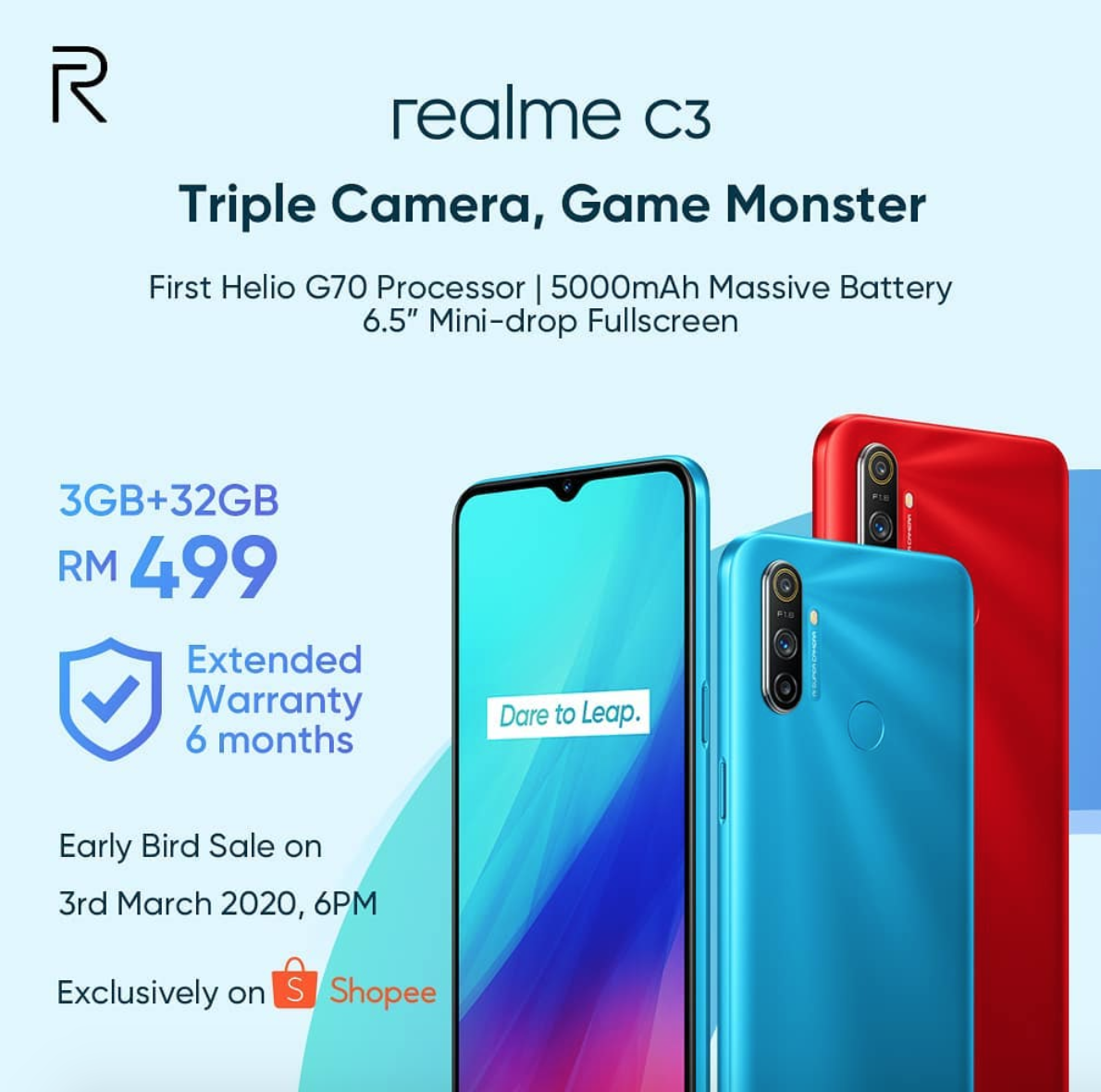 realme C3 rasmi di Malaysia dengan harga RM499 – Fon gaming paling ...
