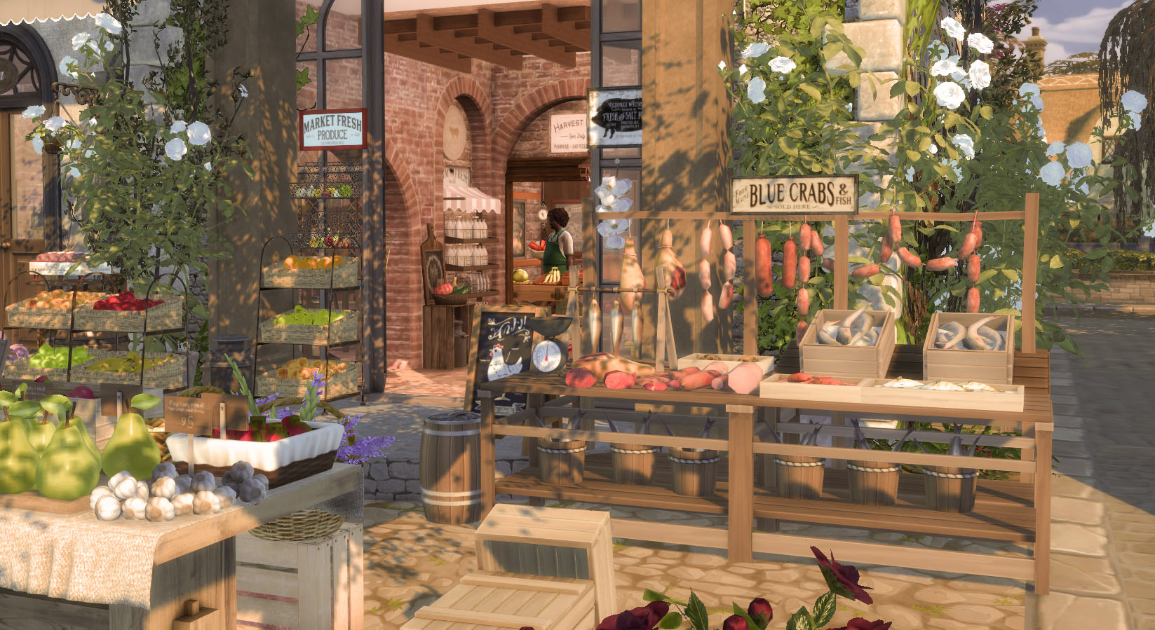 Sims 4 - 2021 October: Small Town Market [Ruby Red Sims]