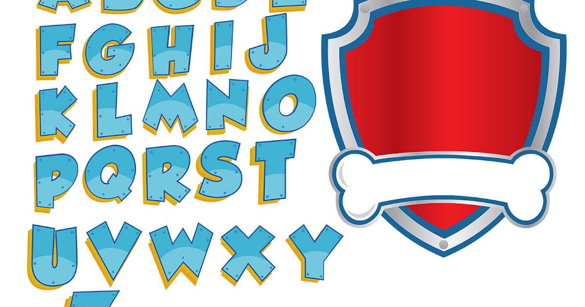 shizukalel: PRINTEBLE FREE ABECEDARIO PAW PATROL