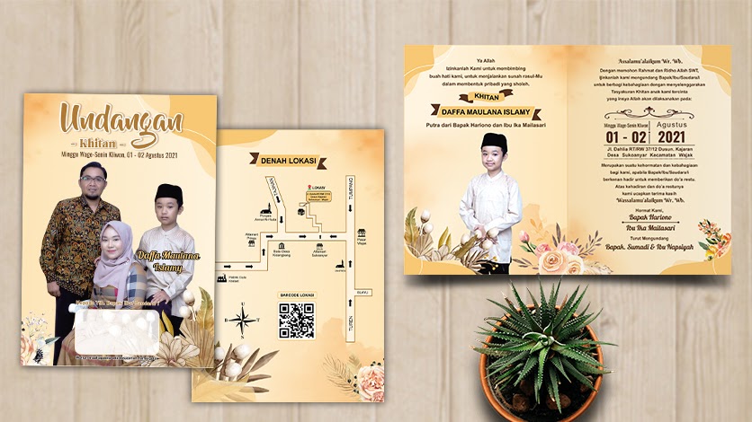 Desain Undangan khitan custom modern free cdr - ALDZI ART & DESIGN