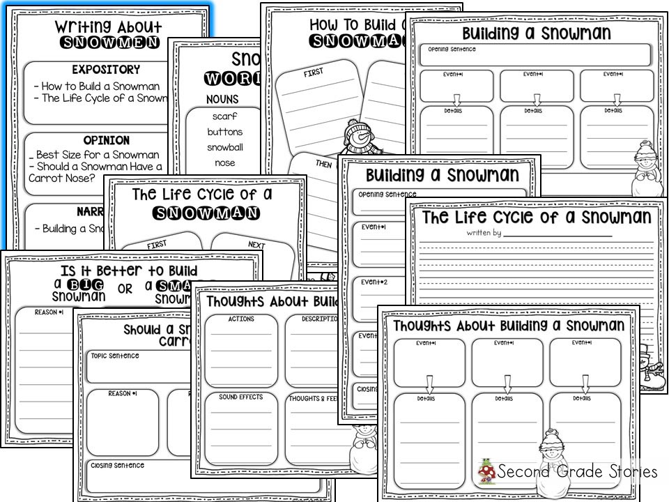 Writing in a Winter Wonderland - and a Giveaway! - Second Grade Stories