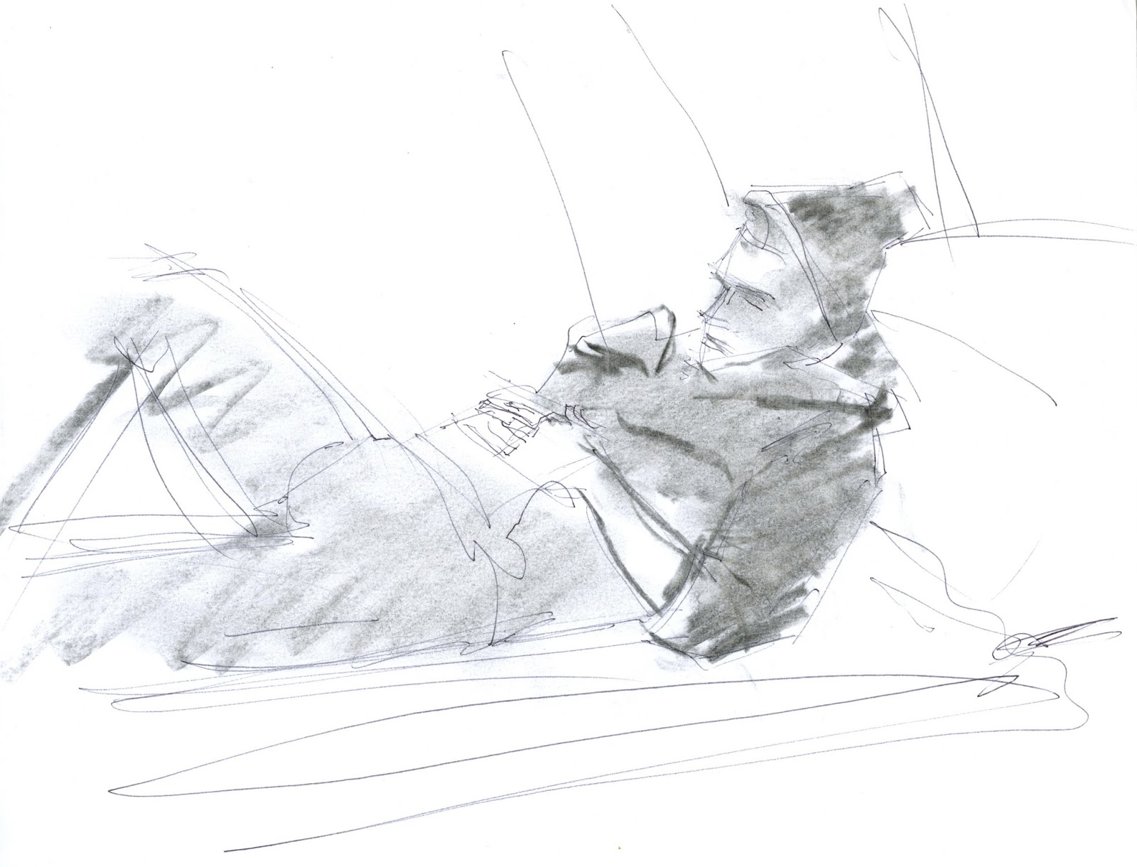 small drawings: Young Man Sleeping