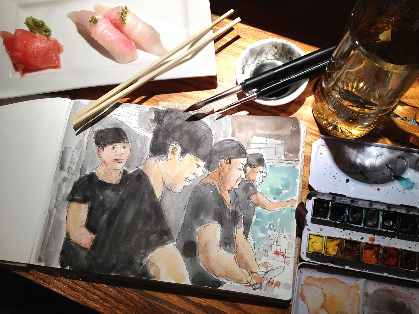 NYC Urban Sketchers Blog: Sushi and Sketch