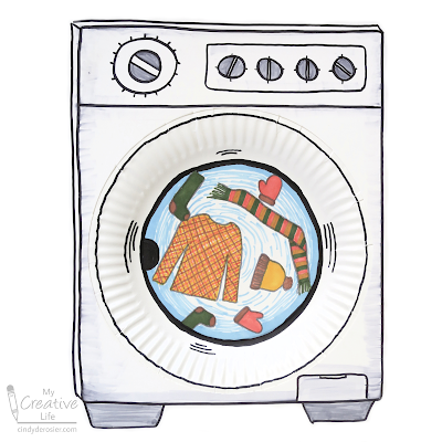 Cindy deRosier: My Creative Life: Paper Plate Washing Machine Craft