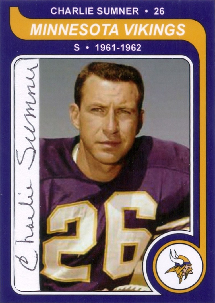 Minnesota Sports Autograph Project: CHARLIE SUMNER