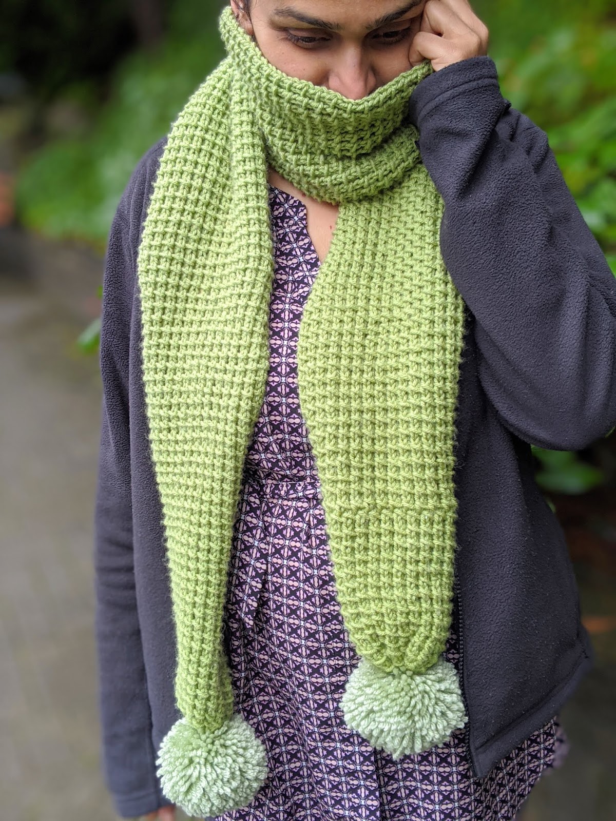 Free scarf knitting pattern : Bamboo stitch scarf | Asmi Handmade