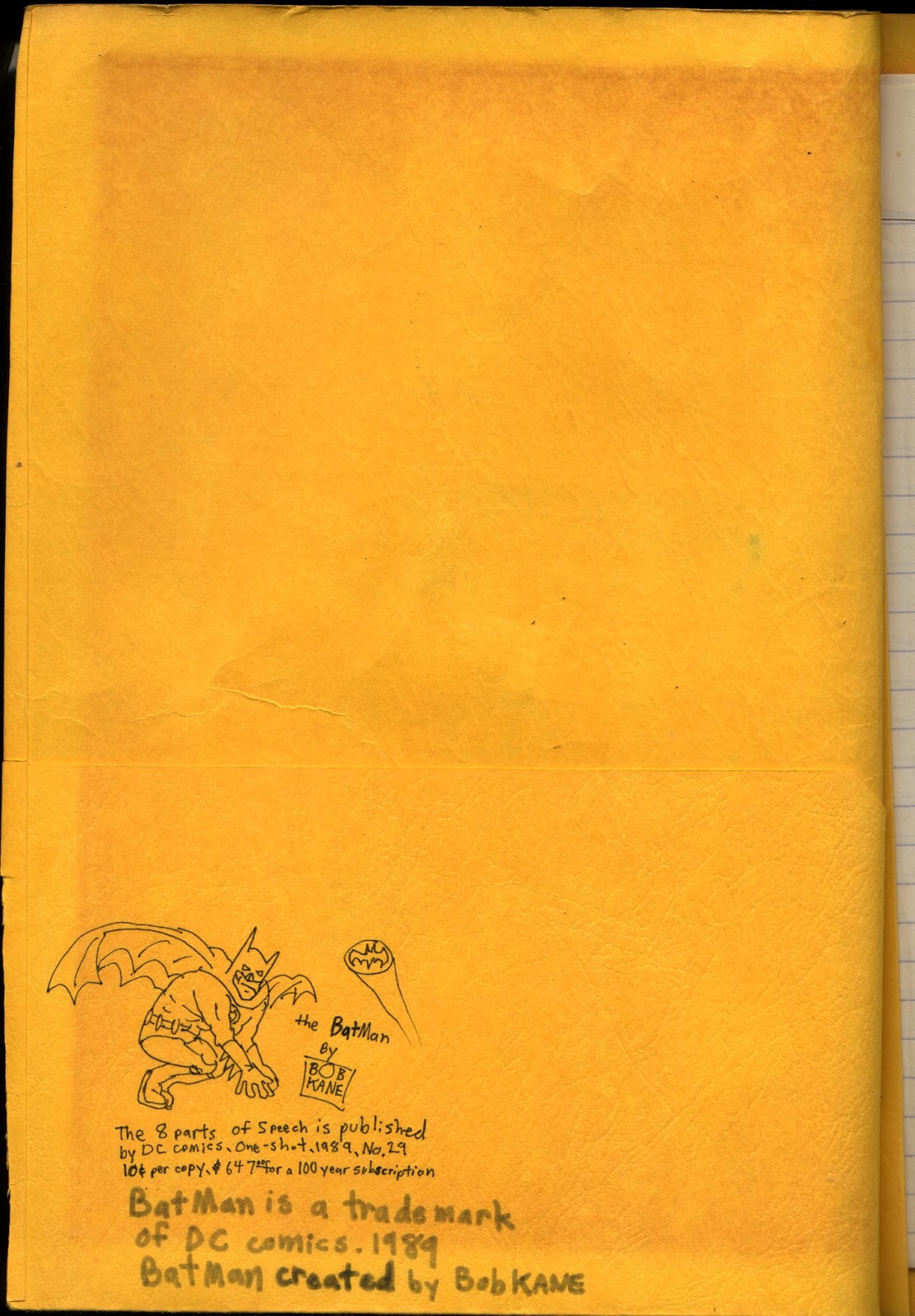 Patrick Dean Comics: Batman's 8 Parts of Speech.