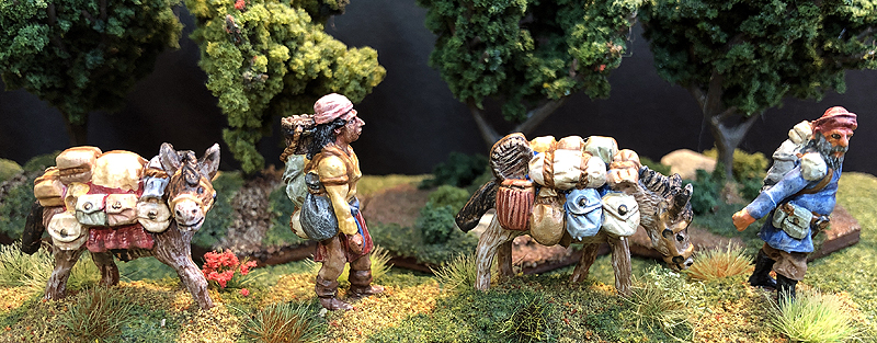 Lead Legionaries: Pack Mules with Handlers in 28mm