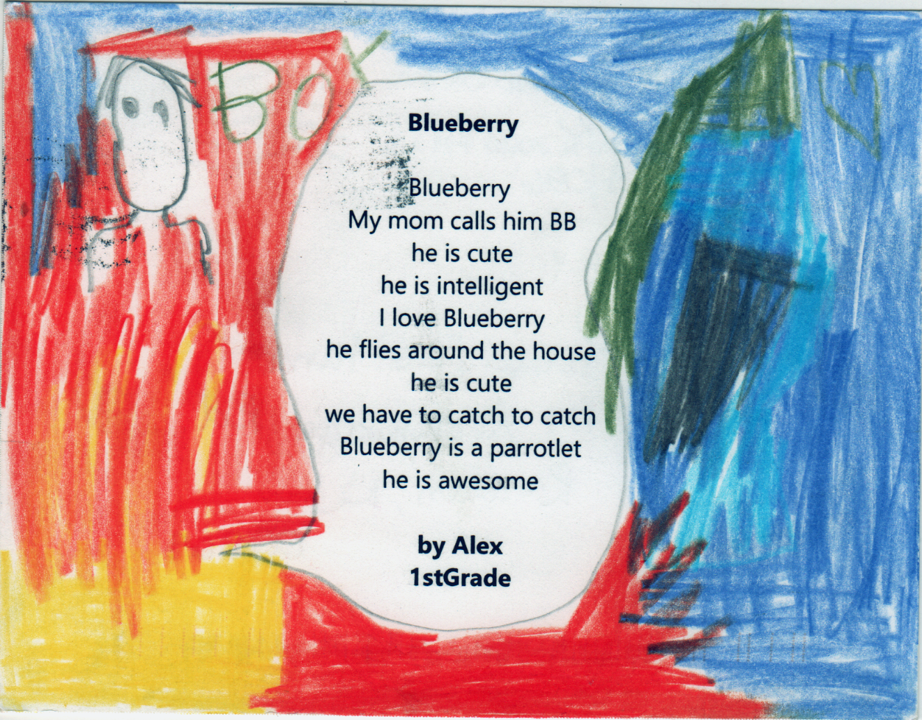 Karen's Got a Blog!: A little blue bird notecard poetry