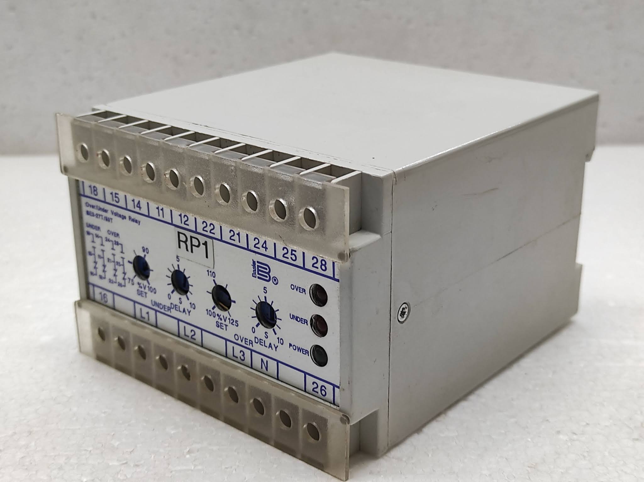 BASLER 9319700103 OVER/UNDER VOLTAGE RELAY BE3-27T/59T 120V