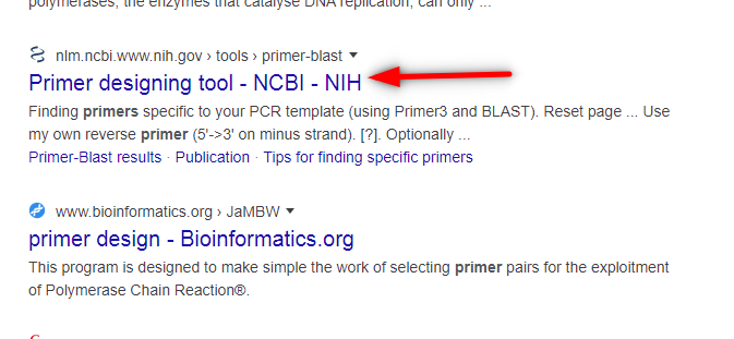 Primer designing- designing a Primer by NCBI Tool - TechSci
