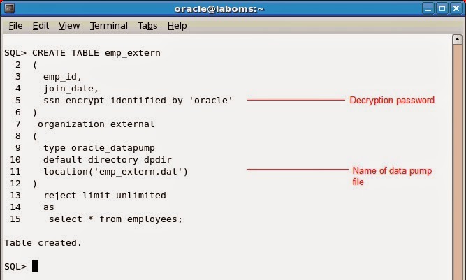 Oracle Database 12c Using An External Table Containing An