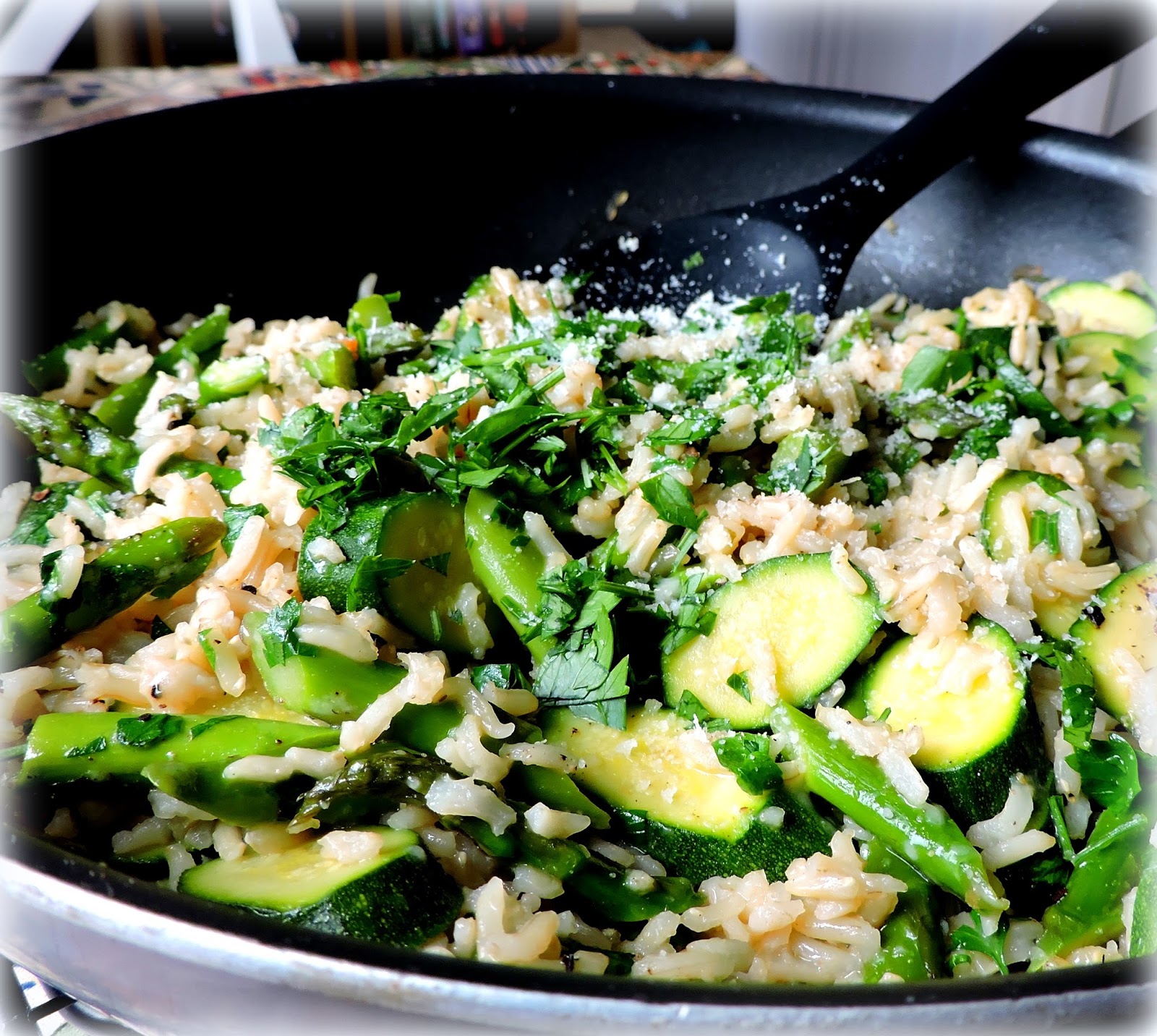Asparagus and Courgette Rice | The English Kitchen