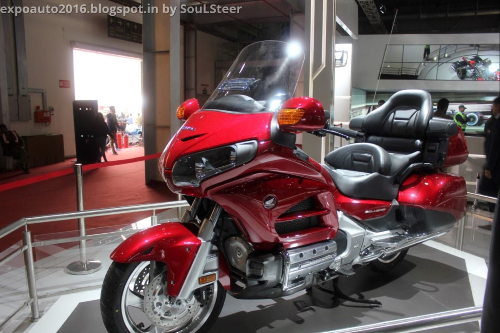Auto Expo 2016 by SouLSteer: Red Honda GoldWing touring motorcycle on ...