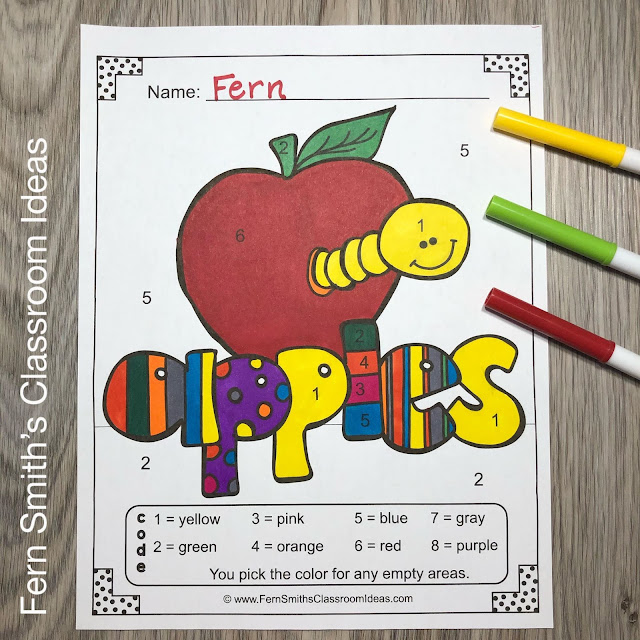 Are You Ready to Grab Some New Fall Apple Themed Color By Code ...