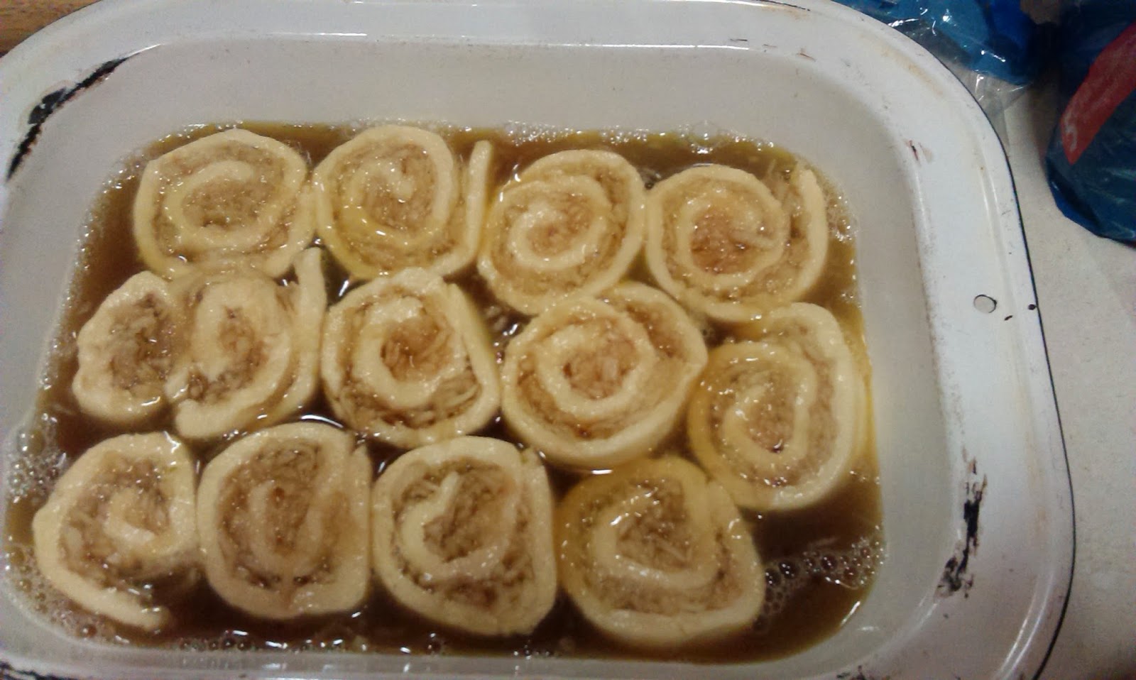 out back: A Well Used Cook Book - Apple Roly Poly