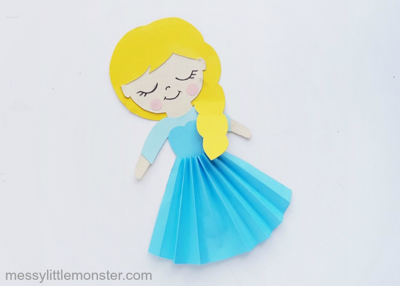 Frozen Inspired Elsa Paper Doll Craft - Messy Little Monster